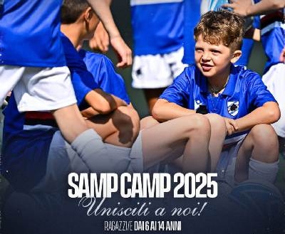 CAMERANO CALCIO. Samp Camp 2025 al "Montenovo" dal 23 al 28 giugno